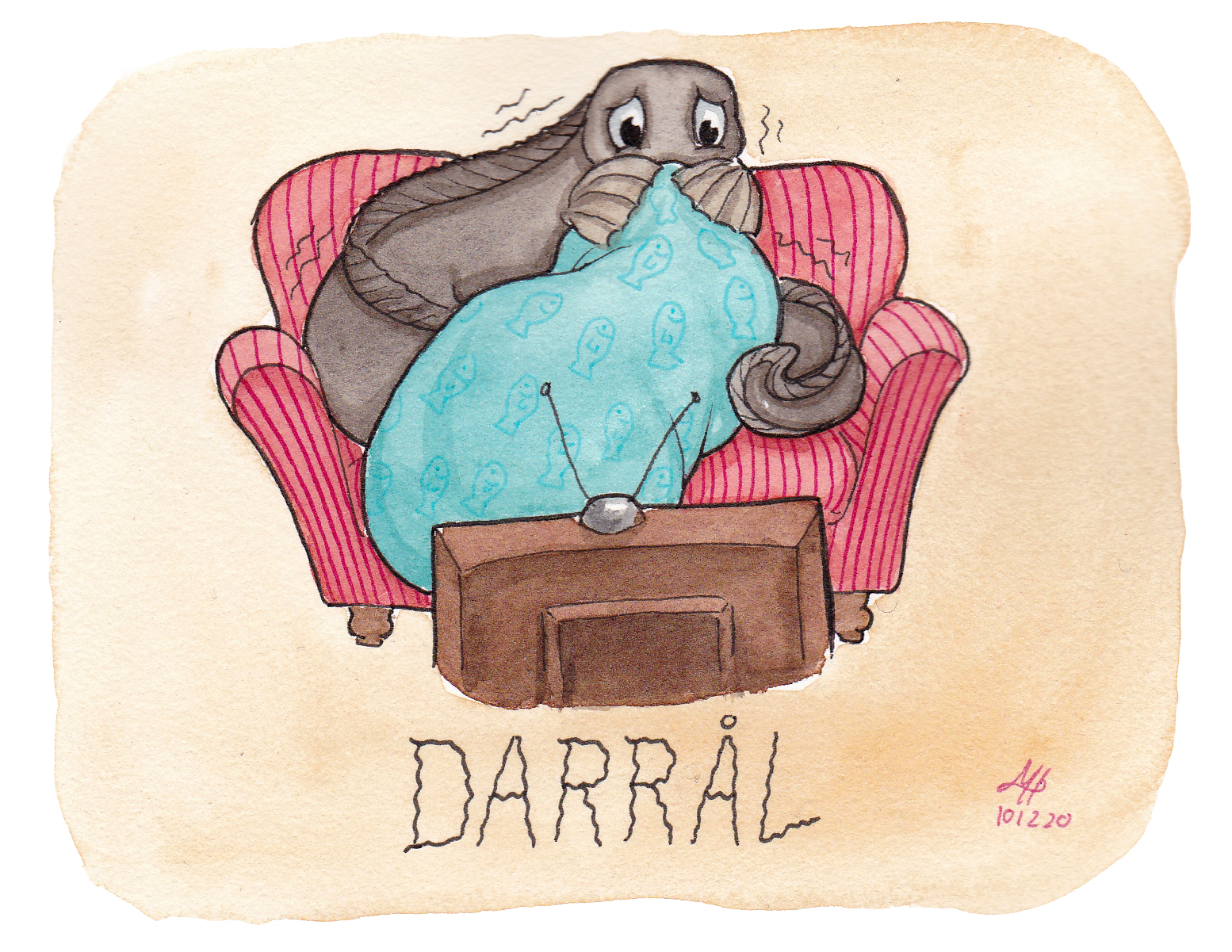 Darrål - illustrerad ordvits - Bokstavligt målat